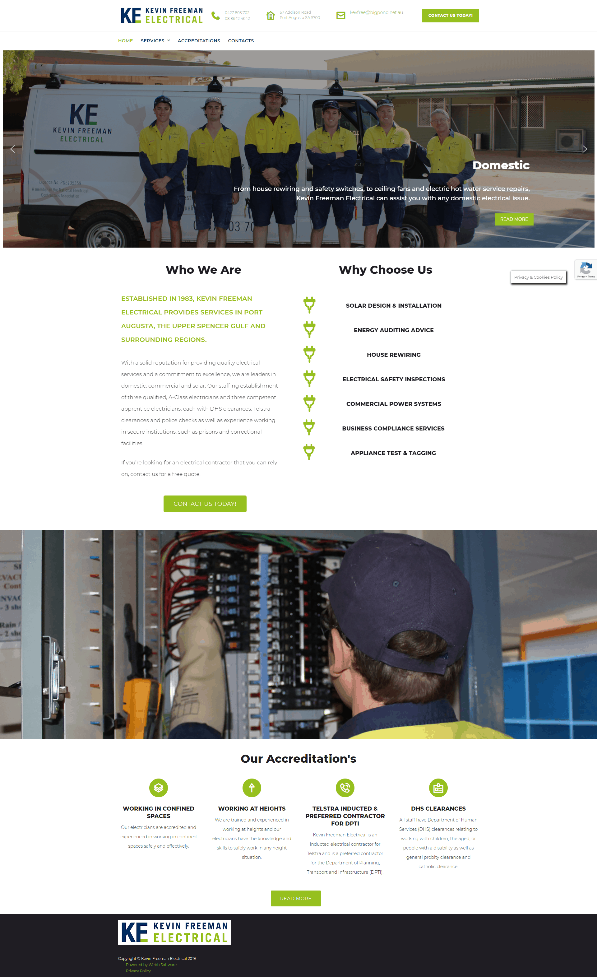 Kevin Freeman Electrical - Webb Software
